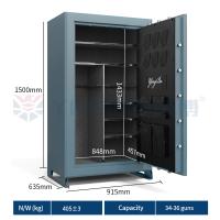 China Haze Blue Gun Safe Box 75 Minutes Fire Protection At 1400 °F 5‑Spoke Handle Design for sale