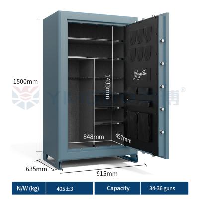 China Haze Blue Gun Safe Box 75 Minutes Fire Protection At 1400 °F 5‑Spoke Handle Design for sale