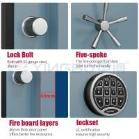 China Haze Blue Gun Safe Box 75 Minutes Fire Protection At 1400 °F 5‑Spoke Handle Design for sale