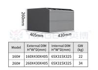 China Large Drawers With Compartments Jewelry Safe Box Three Standard Colors Fingerprint Unlock for sale