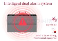 China Large Drawers With Compartments Jewelry Safe Box Three Standard Colors Fingerprint Unlock for sale