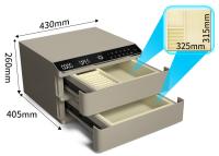 China Two-layer Drawer Jewelry Safe Box Intelligent Dual Alarm System Steel Bedside Table for sale
