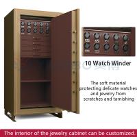 China Best Rated Home Jewelry Safe Box Watch Winder Customize Interior PU Leather Fireproof For Home for sale