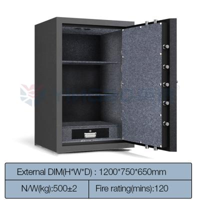 China Fireproof Home Safe Fireproof Rating 30-120mins Fire Resistant Safe Box Best Fireproof Safe For Cash for sale