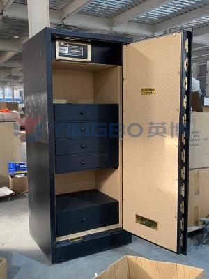 China Smart Dual Alarm Solid Steel Jewelry Safe Box with Drawers and Touch Screen Lock for sale