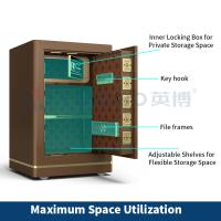 China Fingerprint Lock Home Safe Box with Leather Interior and Patented Double T Bolts for Enhanced Security for sale