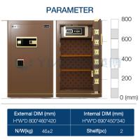 China Heavy Duty Home Security Safe Box Large Biometric Fingerprint Safe With Reinforced Door & Anti-Theft Locking Bolts for sale