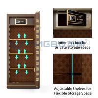 China Durable Finish Security Home Safe Box OEM And ODM Brand Customization Dual Power Home Safe for sale