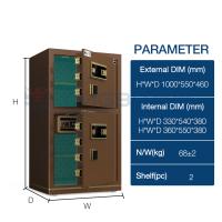 China High Quality Double‑Door Safe Full Leather Lining Adjustable Shelves Home Safes Commercial Safe For Valuables Storage for sale