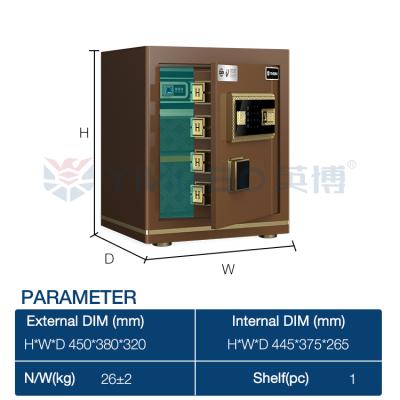 China Fingerprint Business Safe Anti Burglary Cash Locker For Office And Document for sale