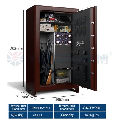 China Heavy Duty Solid Steel Gun And Document Safe Anti-Pry Security Weapen Cabinet for sale