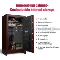 China Heavy Duty Solid Steel Gun And Document Safe Anti-Pry Security Weapen Cabinet for sale