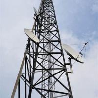 China 30 40 50 Meters Radio 3 Legged Angular Steel Tower 5G Network Galvanized Microwave Communication Tower for sale