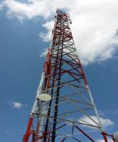 China 30 40 50 Meters Radio 3 Legged Angular Steel Tower 5G Network Galvanized Microwave Communication Tower for sale