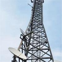 China Satellite Televisions Microwave Signal Radio Steel Structure Tower Wireless Communications Mast 3 Legged Angular Steel Tower for sale