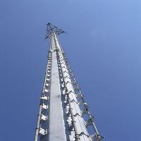 China 30m Monopole Telecommunication Tower Galvanized Steel Pole Tower for BTS 5G Station for sale