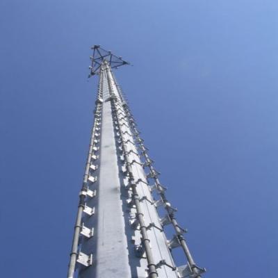 China 30m Monopole Telecommunication Tower Galvanized Steel Pole Tower for BTS 5G Station for sale