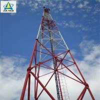 China Telecommunication Antenna Mast Tower 3 Legs / 4 Legs Tubular Self Standing Antenna Tower for sale