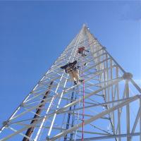 China Telecommunication Antenna Mast Tower 3 Legs / 4 Legs Tubular Self Standing Antenna Tower for sale