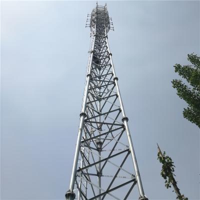 China 4G Cellular Mast Galvanised Tubular Steel Tower 10 25 35 40 M Meters 3 Legged for sale
