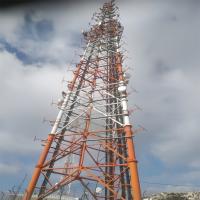 China Free Standing Ham Radio Aerial Gsm Base Station Communication Cellular Phone Mast 3 Legged Tubular Steel Tower for sale