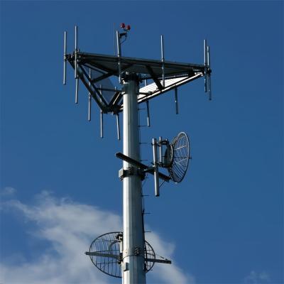 China Customized Professional Wifi Long Range working platform Microwave Self Supporting Monopole Antenna Tower for sale