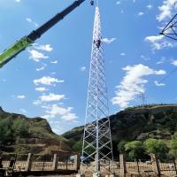 China Self Supporting Internet 5G Telecommunication Antenna 3 Legged Angular Steel Tower for sale