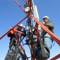 China 50m Microwave Antenna Self Supporting Tower Lattice Design 3 Legged Telecommunication Steel Tower for sale