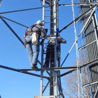 China 50m Microwave Antenna Self Supporting Tower Lattice Design 3 Legged Telecommunication Steel Tower for sale