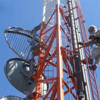 China 50m Microwave Antenna Self Supporting Tower Lattice Design 3 Legged Telecommunication Steel Tower for sale