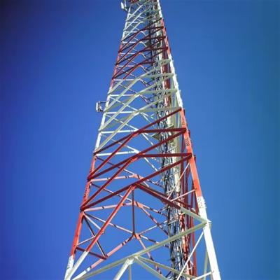 China 28-50M Antenna 3 Leg Galvanized Steel Lattice Tower Telecom Tube Angular Mobile Communication Tower for sale