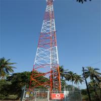 China 30-80m Galvanized Telecommunication  Mast 3 Legged Angular Steel Tower for sale