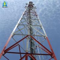 China Three Legged Free Standing Lattice Tower 60 Degree Angle Steel Telecom galvanized Steel Tower for sale