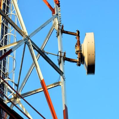 China 36m 4 Leg Steel Lattice Angular Mobile Communication Towers / Self Supporting Antenna Mast for sale