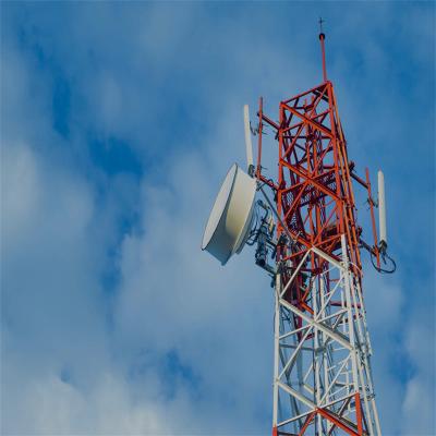 China Wireless 5G Antenna Tower 4 Leg Angle Steel Iron Self Supporting Lattice Tower for sale