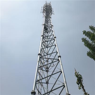 China 60m High Galvanized Angle Steel Self Supporting Antenna Tower 3 Legs Tubular  for sale