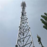 China 3 Legged Tubular Crank Up Antenna Tower Telecom Steel Tower  50m 60m 65m for sale