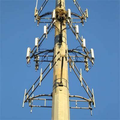 China OEM Galvanized Bionic Monopole Telecom Tower With High Tensile Steel for sale
