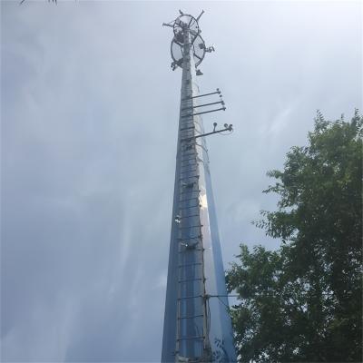 China Self Supporting Price Wifi Long Range Cell Phone Working Platform Microwave Antenna Steel Monopole Tower for sale