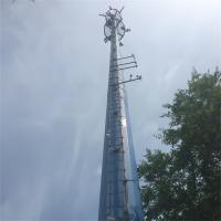 China Free Standing Monopole 100' Telecom Tower Antenna Types Of Communicatin Tubular Monopole Tower for sale