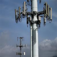 China 20 Meter 25 30 Meter Antenna Telecom Steel Monopole Tower Q345B / A572 Material for sale