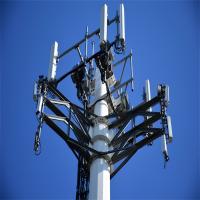China 25M 30M 40M 45M Radio Antenna Signal Galvanized Steel Single Tube Pole Base Station Communication Monopole Tower for sale