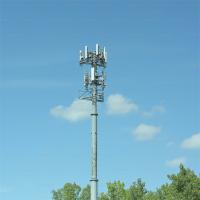 China A36 Astm With Inner Climbing Ladder Cell Mast Base Station Galvanized Strapping Antenna Gsm Monopole Tower for sale
