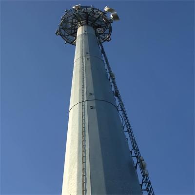 China Equipment Galvanized Tapered Tubular Cell Gsm Antenna Telecommunication Communication Steel Monopole Tower for sale