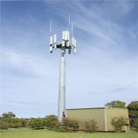 China 30m 35m 40m Galvanized 4g /5g Cell Sites Monopole Cell Phone Tower Signal Microwave for sale