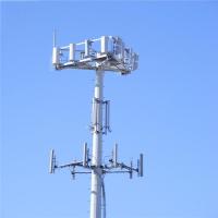 China 4g 5g Wireless Microwave Monopole Telecom Tower With Flangle 5m 12m 36m 45m 55m Meters for sale