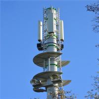 China 4g 5g Wireless Microwave Monopole Telecom Tower With Flangle 5m 12m 36m 45m 55m Meters for sale