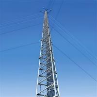 China Galvanized Steel Lattice Tubular Guyed Transmission Tower 30 40 50 M Meter Telecom 5G/4G/3G for sale