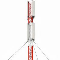 China Galvanized Tubular Steel Radio Antenna Guyed Cell Tower Mast  ASTMA123 for sale