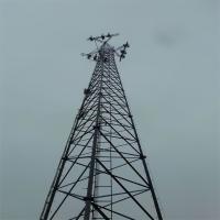 China Galvanized Tubular Steel Radio Antenna Guyed Cell Tower Mast  ASTMA123 for sale